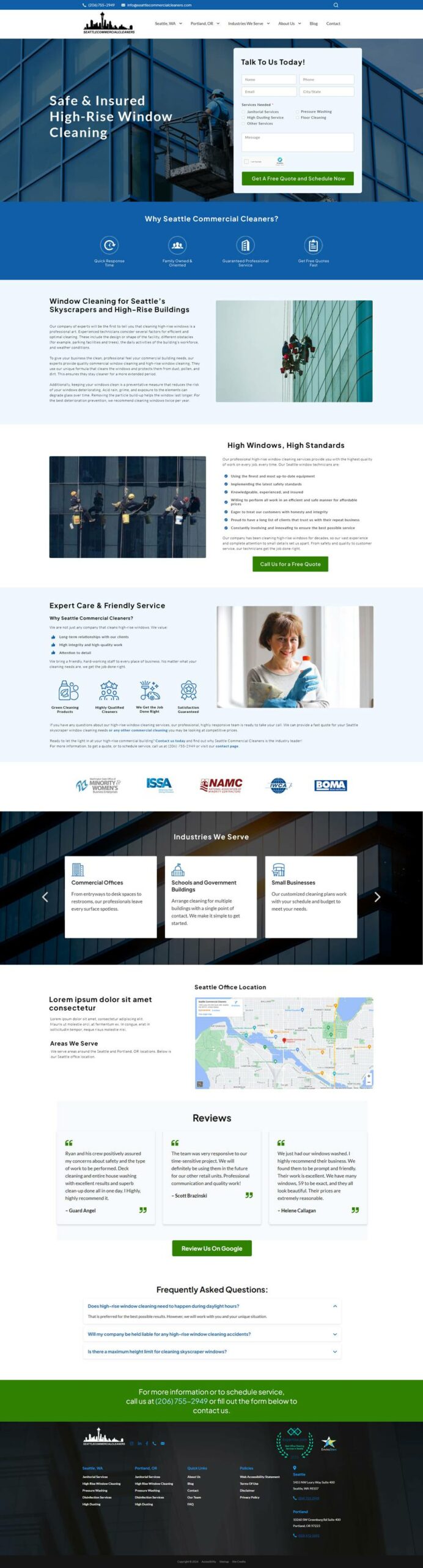 Web Dev, Local SEO & PPC Case Study | Seattle Commercial Cleaners