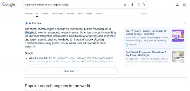 What Are The Best Search Engines | Traditional and AI-Driven Search ...